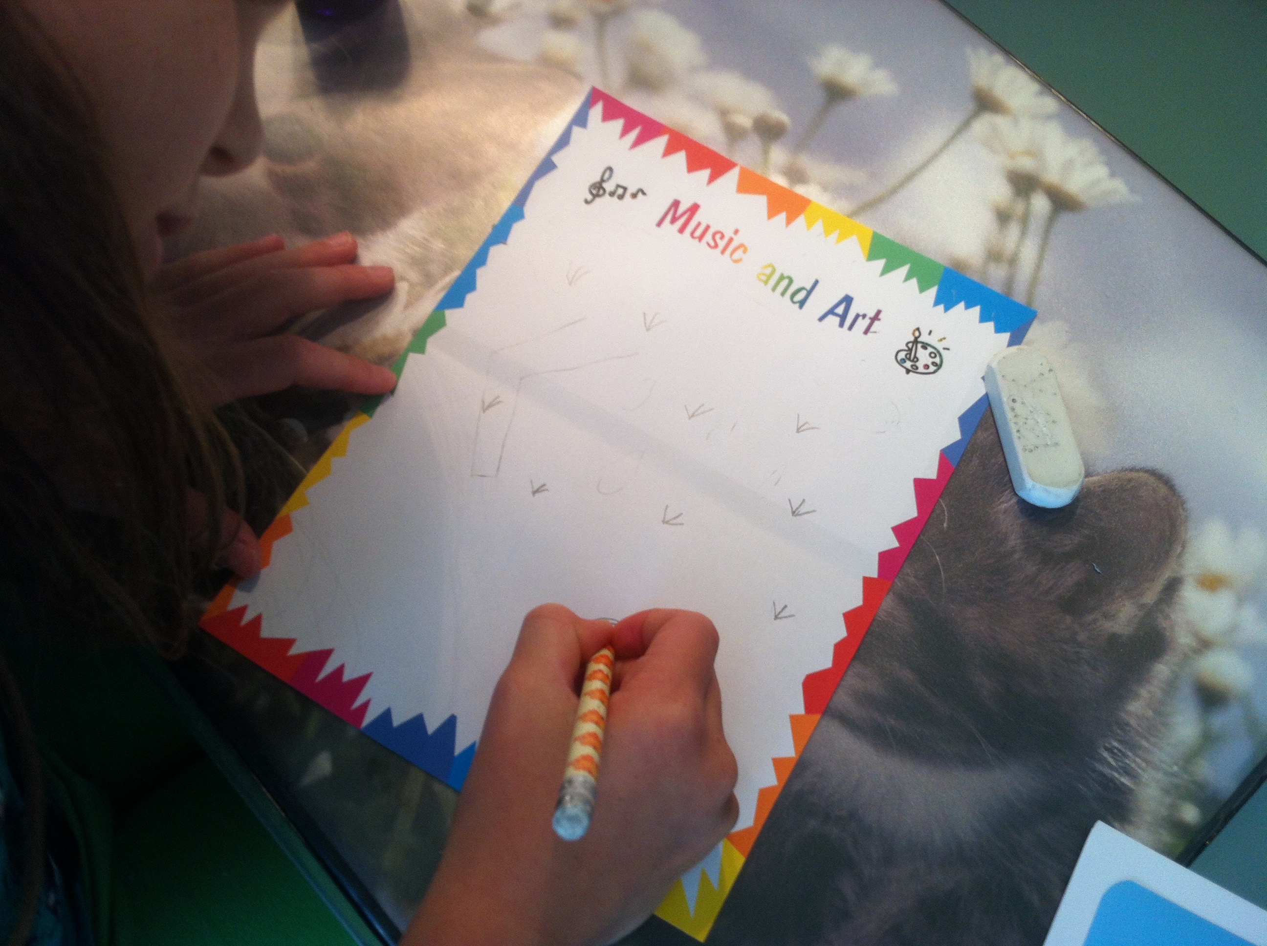 Malen mit Musik / Painting with music – Homeschooling in der Schweiz