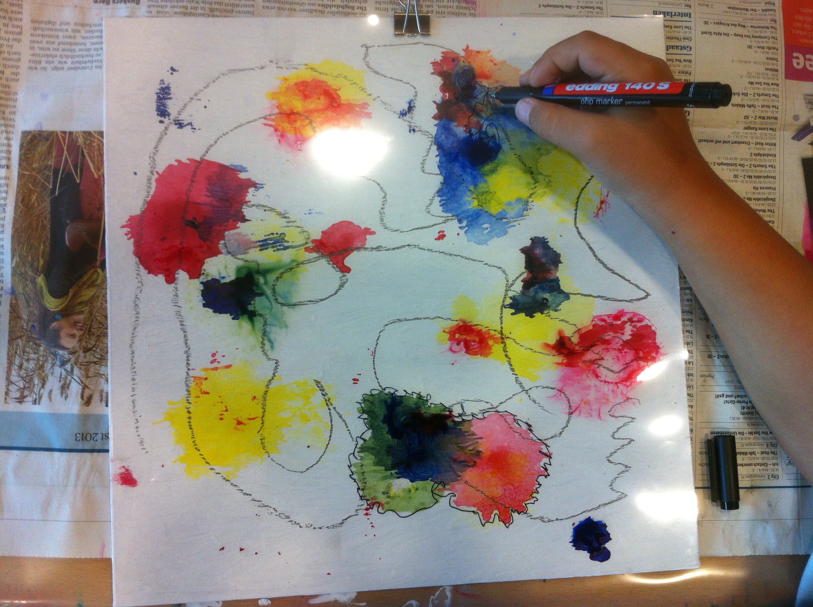 Malen mit Musik / Painting with music – Homeschooling in der Schweiz